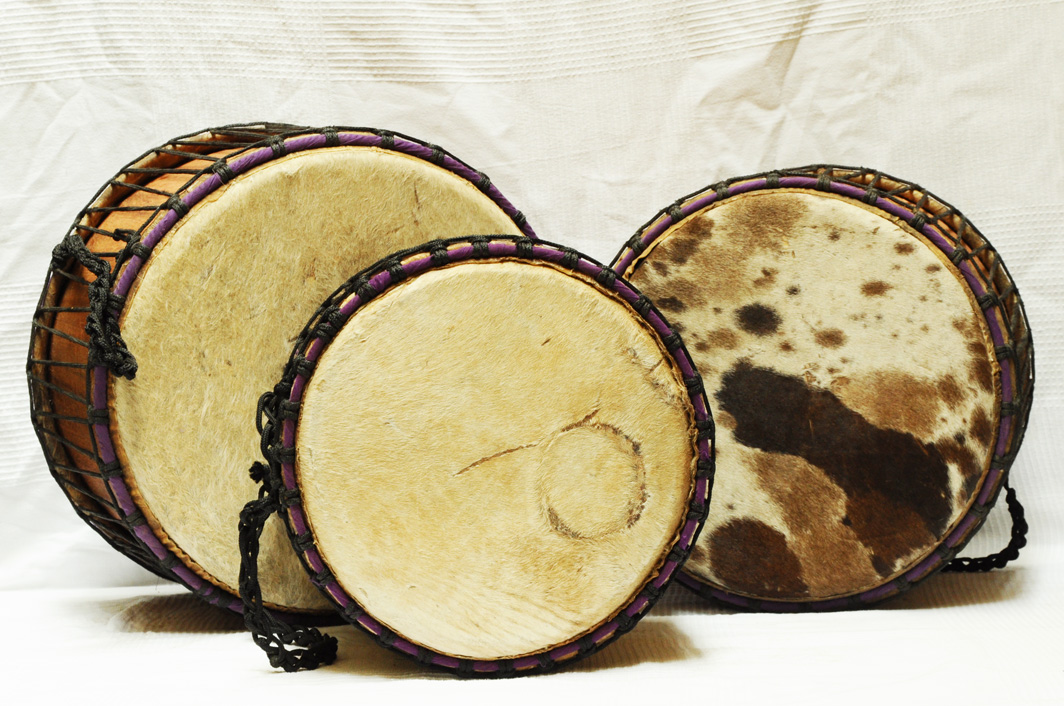 Set of three Ghana mini-dunduns: buy djundjuns (doum doums, doundouns ...