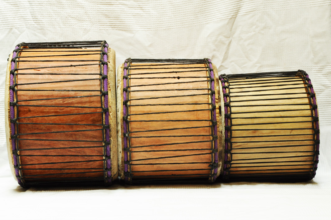 Set of three Ghana mini-dunduns: buy djundjuns (doum doums, doundouns ...