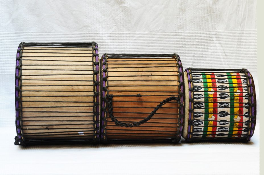 Set of three Ghana mini-dunduns: buy djundjuns (doum doums, doundouns ...