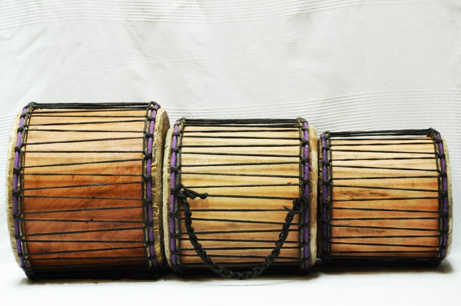 Set of three Ghana mini-dunduns: buy djundjuns (doum doums, doundouns ...
