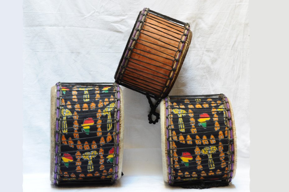 Set of three Ghana mini-dunduns: buy djundjuns (doum doums, doundouns ...