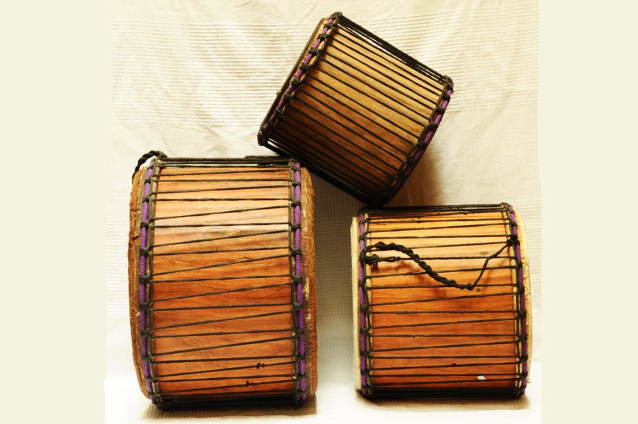 Set of three Ghana mini-dunduns: buy djundjuns (doum doums, doundouns ...